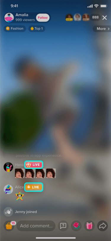 During your LIVE, subscribers can display their subscriber badge to ...